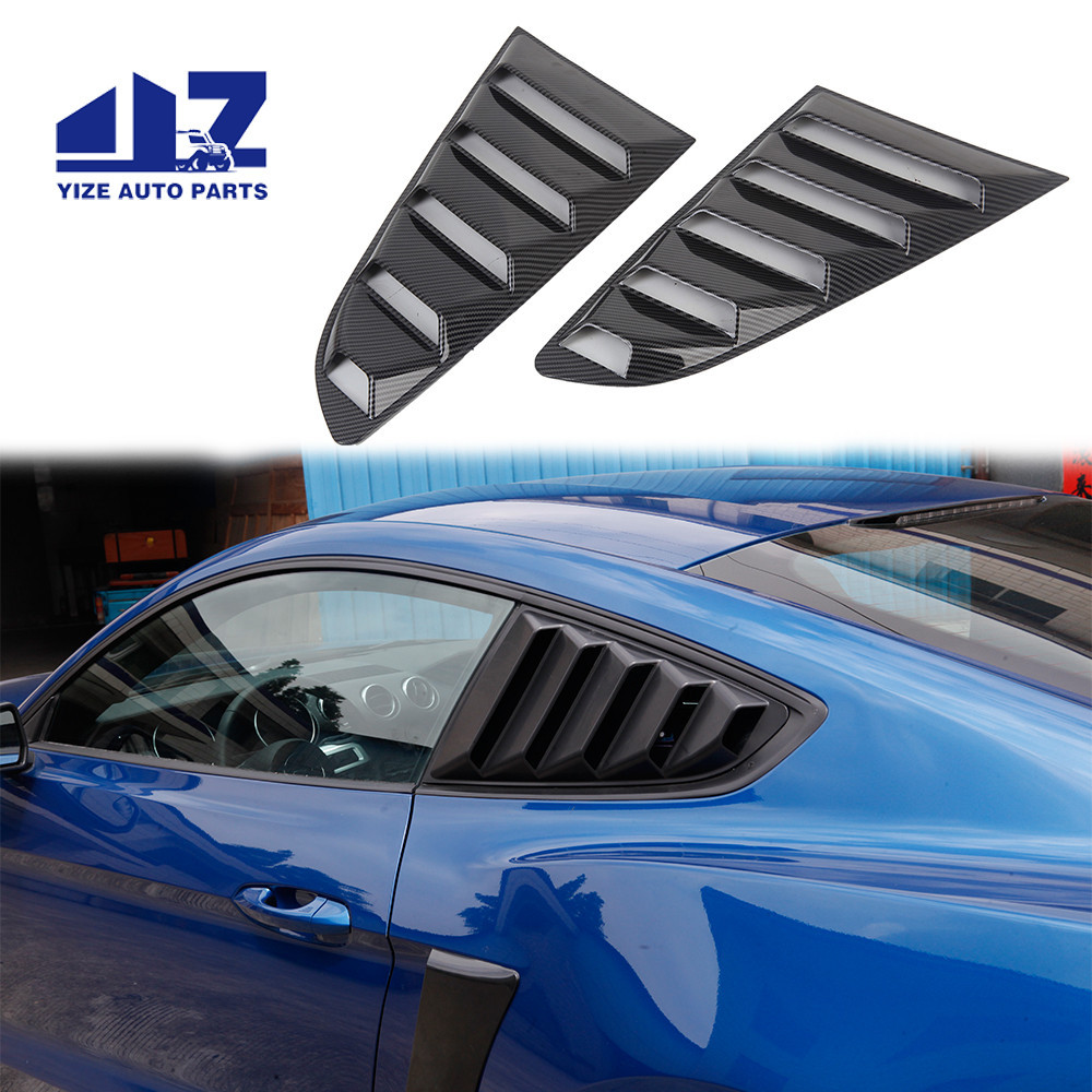 Window Side Louvers for Ford Mustang 2015 2016 2017 2018 2019 2020 2021 Windshield Sun Shade ...