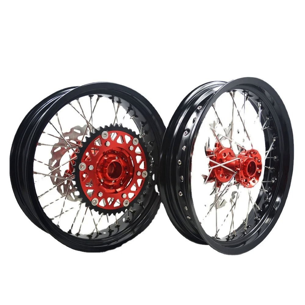 WDIV Motorcycle Accessories Super Motard 17 Inch 36 Spoke Motorcycle ...