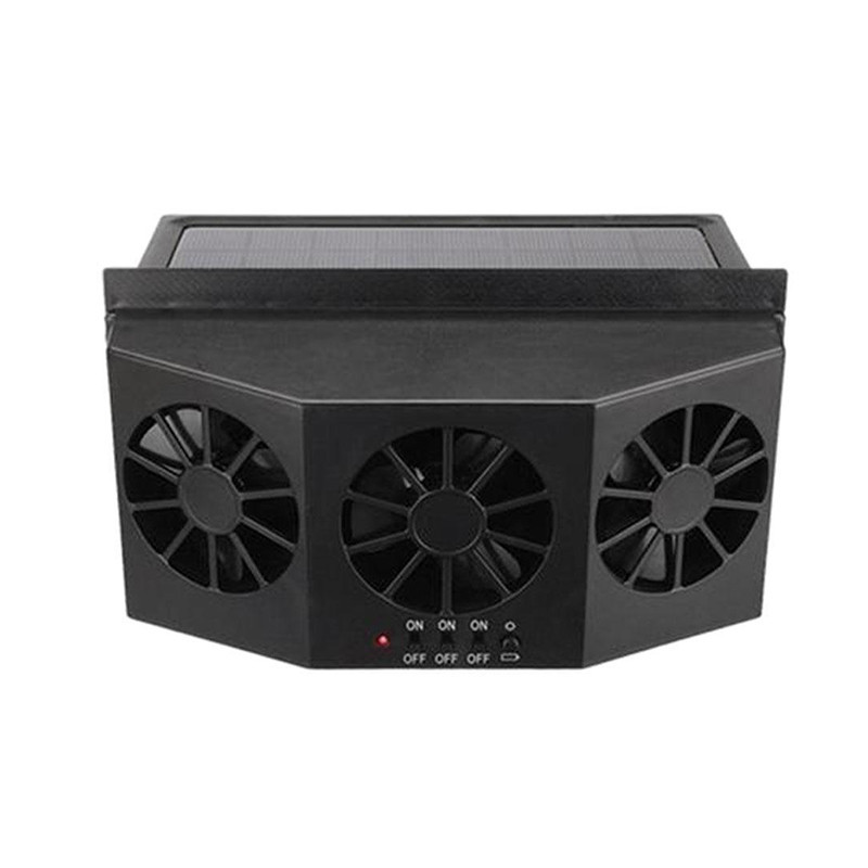 Car Window Fan Solar Power Air Circulating Cooling System Air Cooling ...