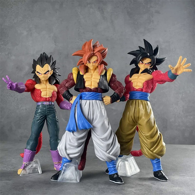 7U65 24CM Dragon Ball Gt Super Saiyan 4 Anime Figure Vegeta Ssj4 ...