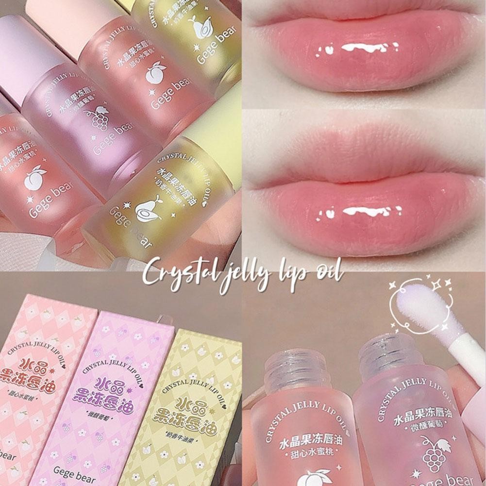 Crystal Jelly Lip Oil Hydrating Plumping Lip Coat For Lipstick Lipgloss ...