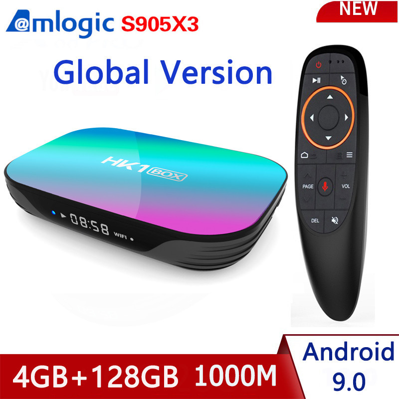 HK1 BOX Amlogic S905X3 Smart TV Box HD 4K 8K 4GB 64GB 128GB Android 9 Support LAN 1000M BT ...