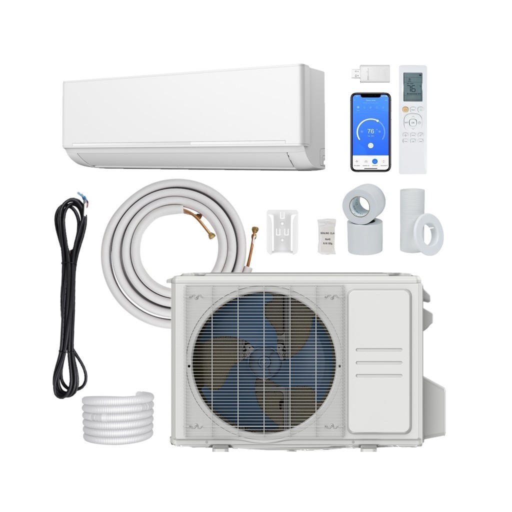 Ductless Wall Split Air Conditioner R410a Ac 9000 Btu DC Inverter AC ...