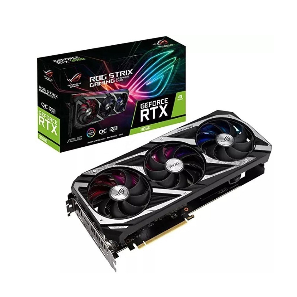 Graphics Card ASUS Rog Strix GeForce RTX 3060 GPU GDDR6 192-Bit for ...