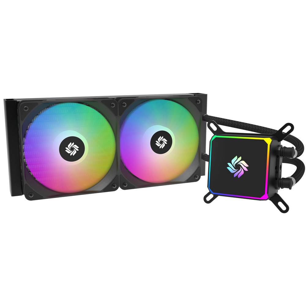 Powercase Rgb Aio Liquid Cpu Cooler 240mm Radiator Computer Radiator ...