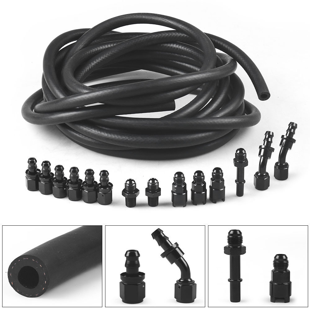 ⚖High pressure 6AN 25 Foot fuel injection Hose and fiitings Kit For C5 ...