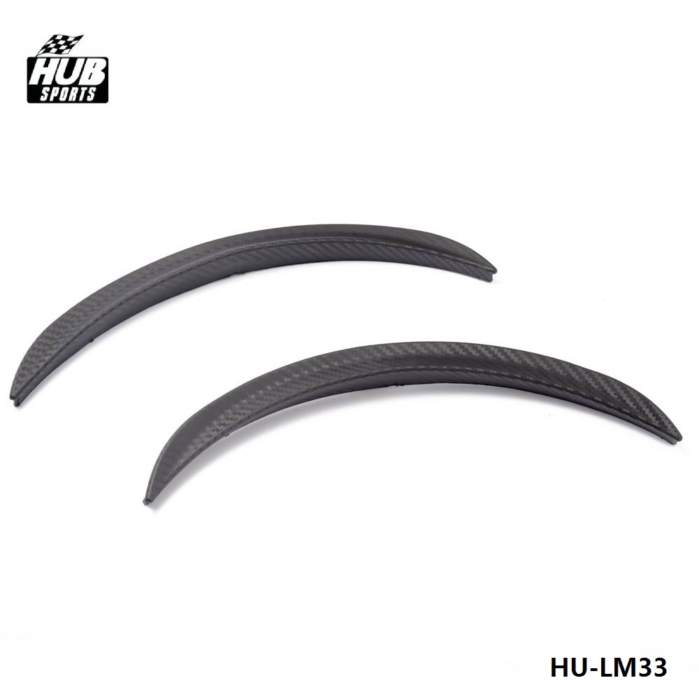 ۩1 Pair 13\" Carbon Texture Diffuser Fender Flares Lip For Chevy Wheel ...