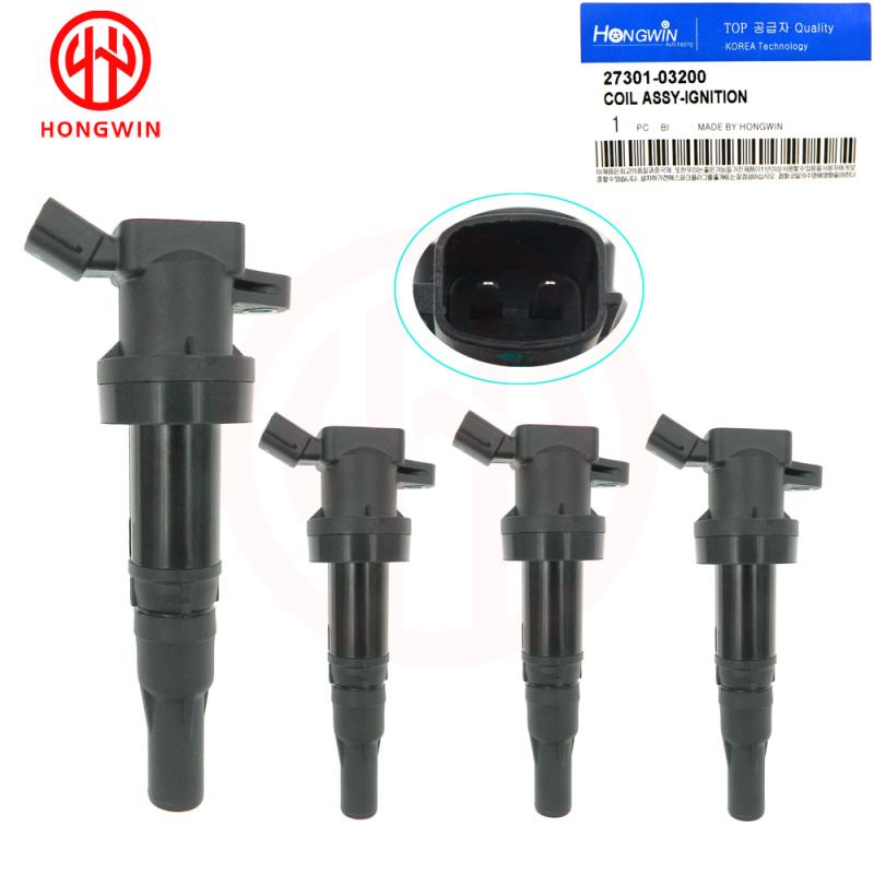 ~Set of 4 NEW Ignition Coil OEM:27301-03200 2730103200 Hyundai i10 i20 ...