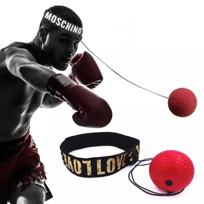 Boxing Fight Ball on String Reflex Fitness Punching Head Bands Set ...