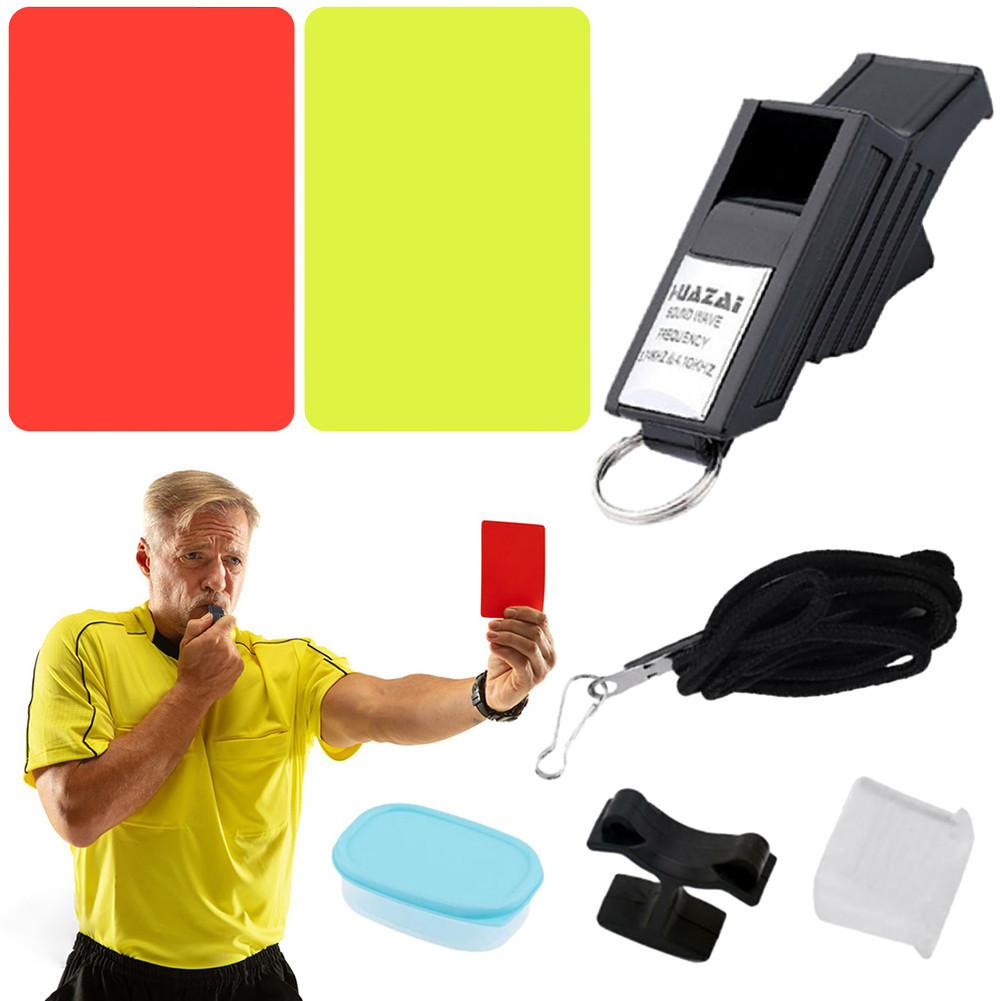 Football Whistle Referee Card Set Referee Penalty Cards Portable ...