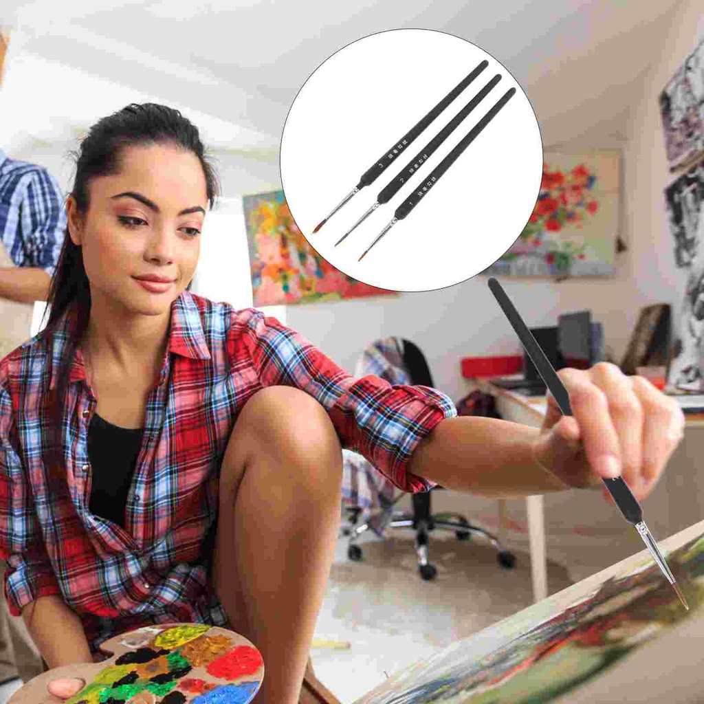 ~Professional Paint Brush Wolf Fine Painting PNail Paint Nylon Hair ...