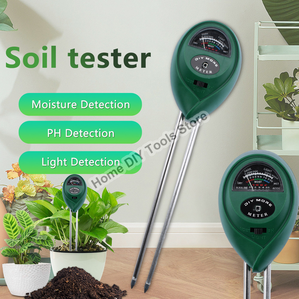 3 In1 Moisture Sunlight PH Meter Soil Water Acidity Humidity Light PH ...