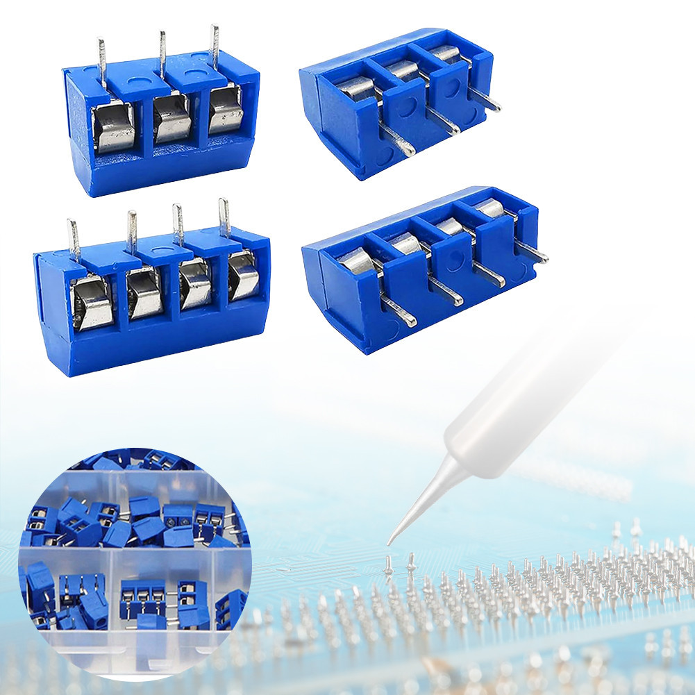 100Pcs KF301-2P/3P/4P PCB Mount Screw Terminal Block Connector 5mm ...