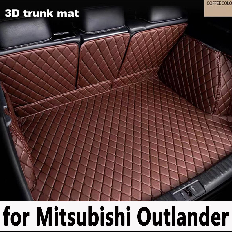 Leather Car Rear Trunk Mats For Mitsubishi Outlander PHEV GN 2022 2023 ...