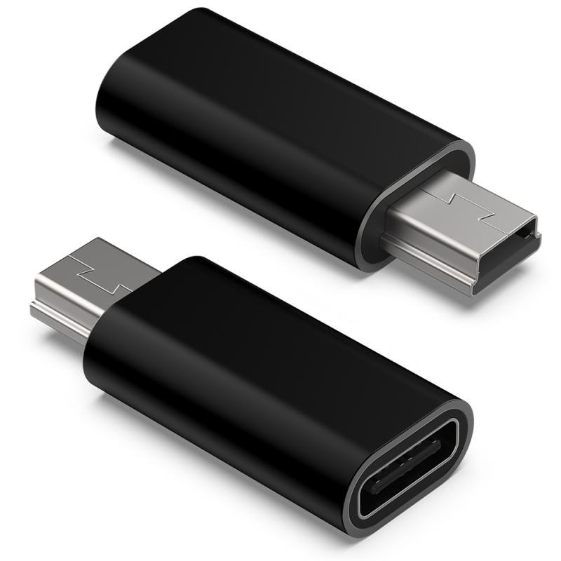 ~Mini USB to Type C Adapter 5 Pin Male Mini USB to Female USB Type C ...