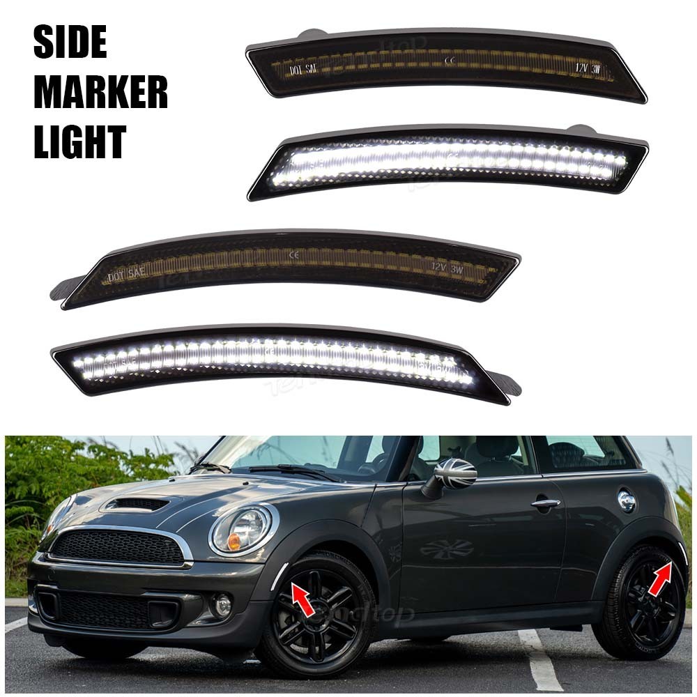 유Front Rear Bumper LED Side Marker Lights for Mini Cooper R55 R56 R57 ...