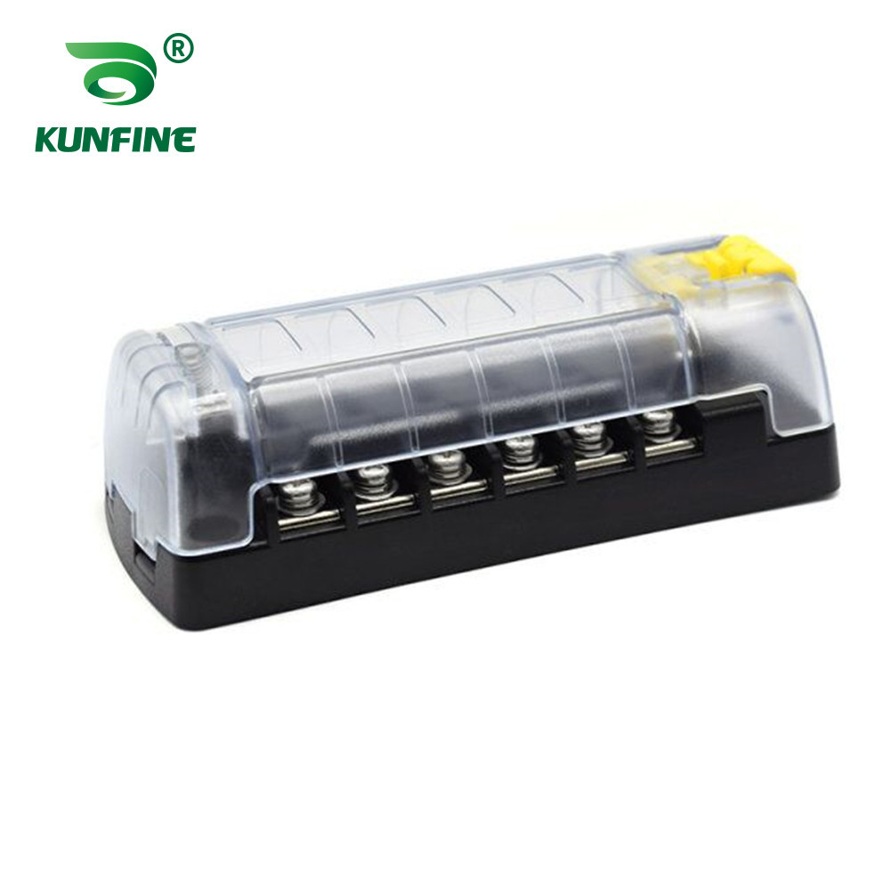 ☾Fuse Box Holder Screw 6 Way PBT Fuse Block For Car Off-road RV Bus ...