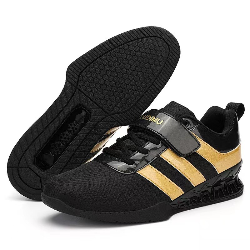 Black Golden 3cm Heel Men Balance Weight-lifting Boots Gym ...