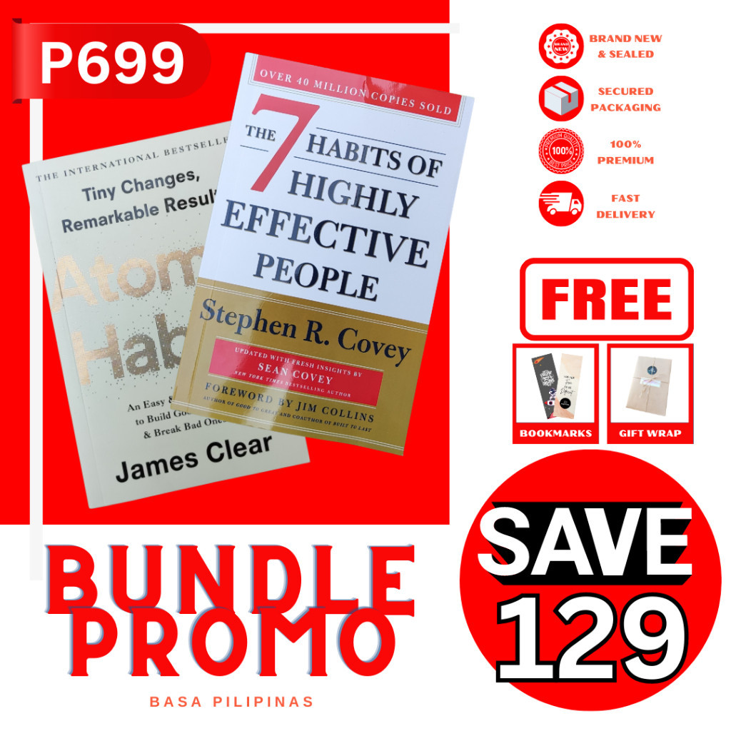 BUNDLE (Premium): Atomic Habits + 7 Habits of Highly Effective People | Basa Pilipinas | Shopee ...
