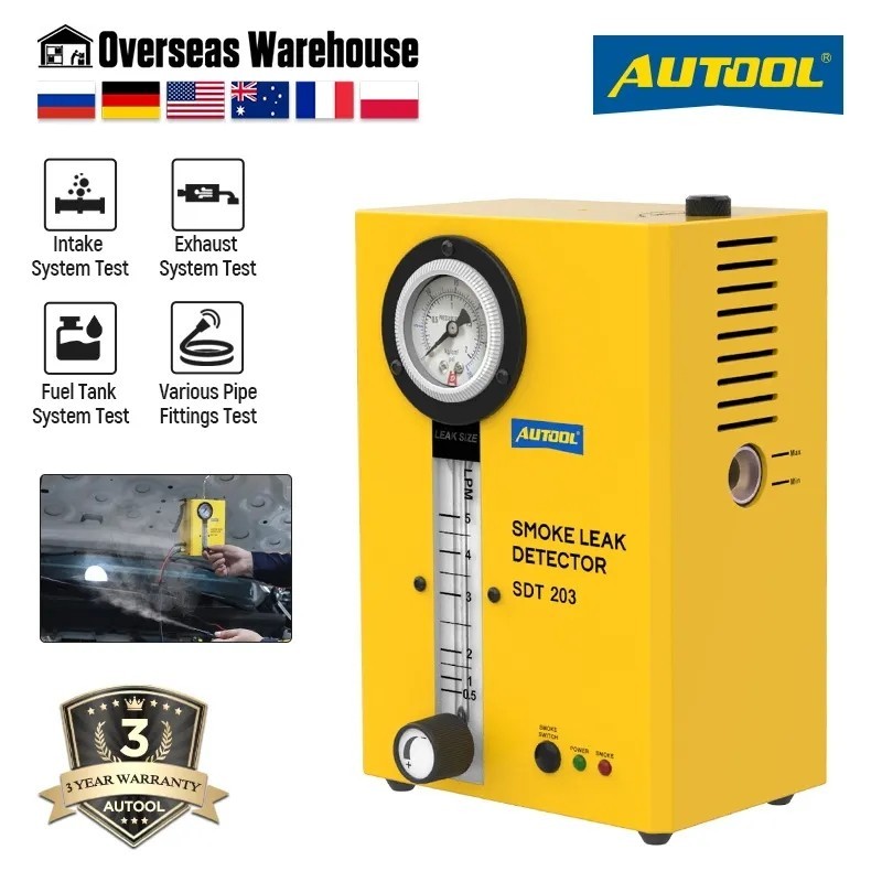 AUTOOL SDT203 Car Smoke Leak Detector Pipe EVAP Leakage Analyzer Pipe EVAP Vacuum Leakage Diagn ...