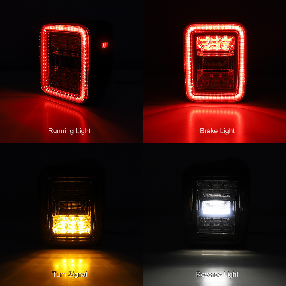 ⋚LED Tail Lights Assembly for Jeep Gladiator JT 2020-2023 Taillights Brake Light Reverse Light ...