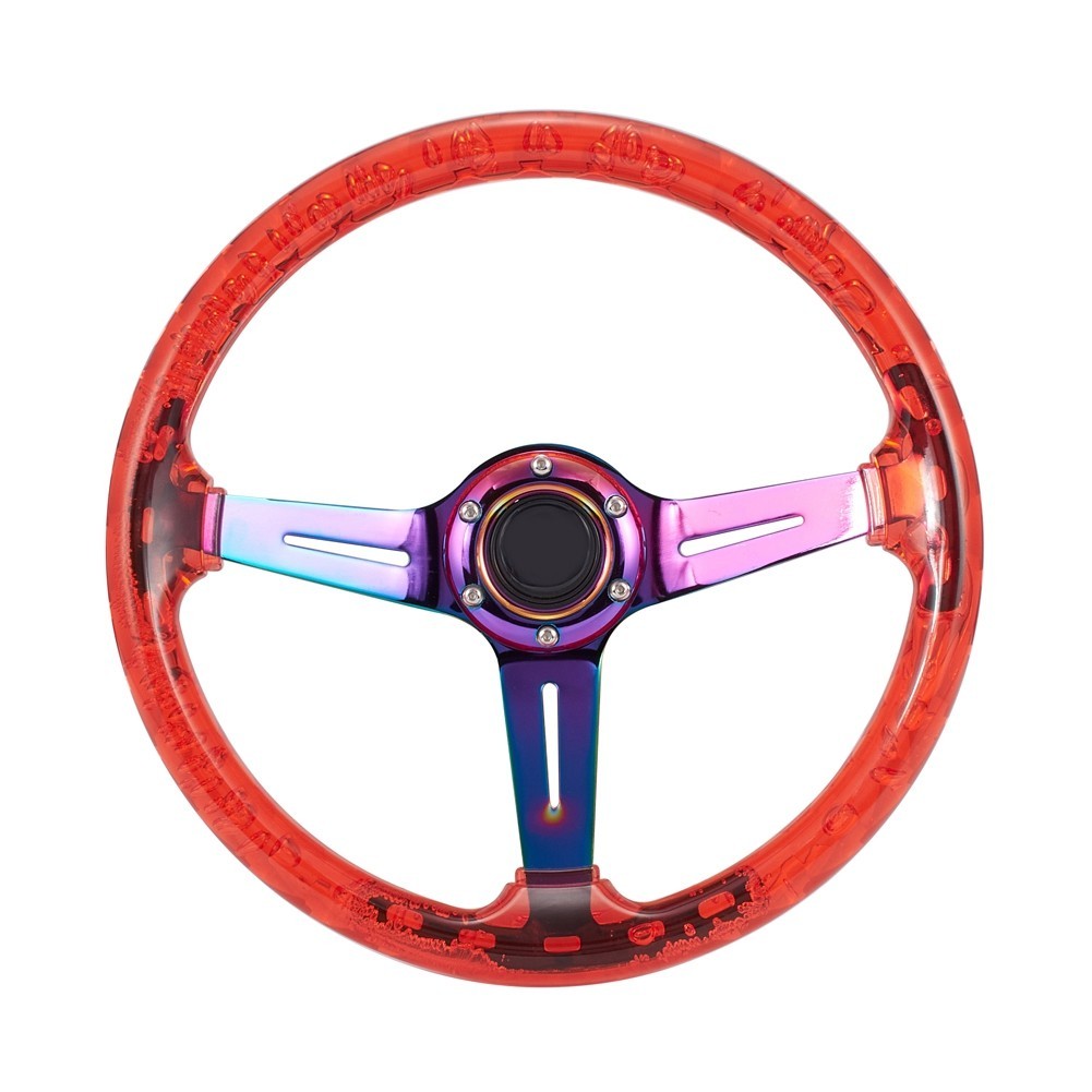 Racing Acrylic Transparent Steering Wheel 6 Bolt Deep Dish Racing ...