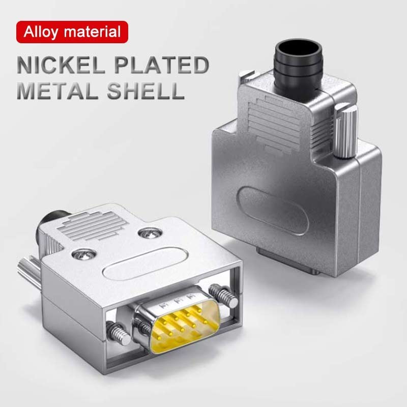 Metal DB9 Female Male Connector Industrial D-SUB 9Pin Serial Port RS232 ...