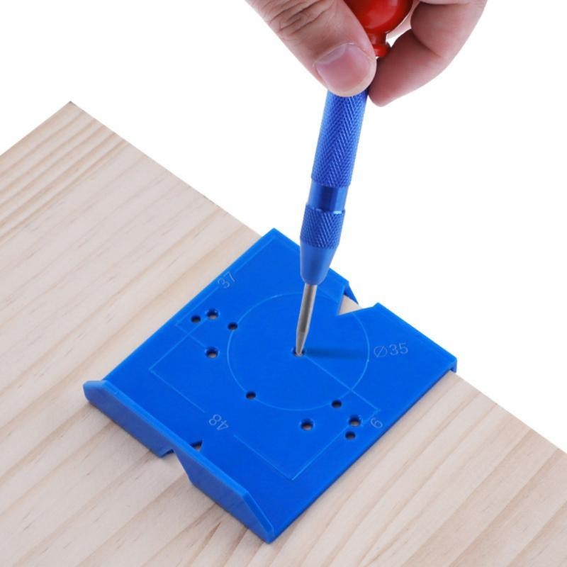 Blue Hinge Hole Drilling Guide 35mm 40mm Locator Hole Opener Template ...