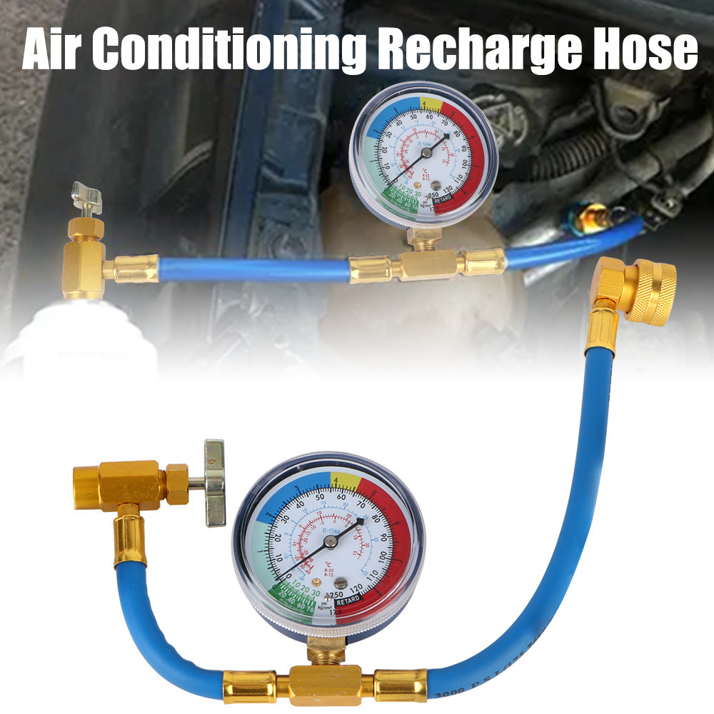 ♥Car Air Conditioner Tools Freon r134a Air Conditioning Recharge Hose ...