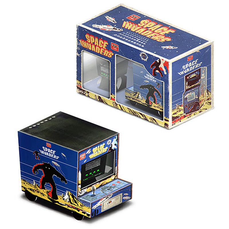 ☈Space Invaders Van Car Box Cubee Ornaments Folding Cute Mini 3D Paper ...