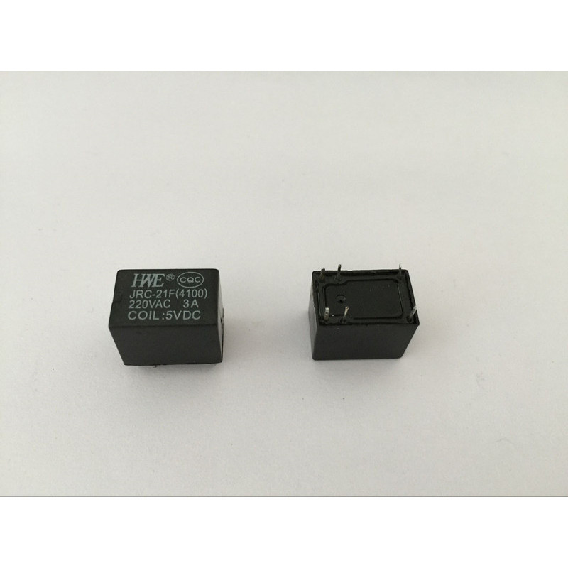 유100Pieces/Lot JRC-21F 4100 5V DC 3A 6 Pins Miniature PCB Relay Brand ...