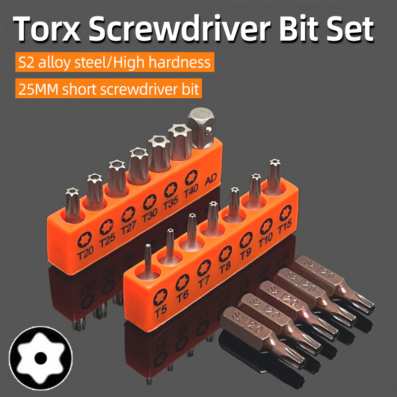 Torx Screwdriver Bit Set Tamper Proof Security Drill Bits 25mm Long ...