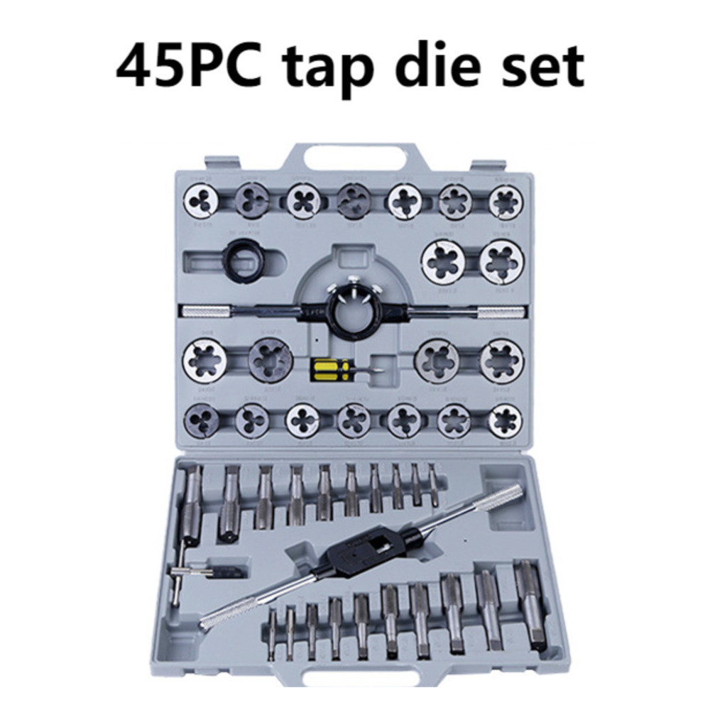 ☆45PC Large Frame Tap Die Set Die Twister Thread Tap Wrench M6-M25 T ...