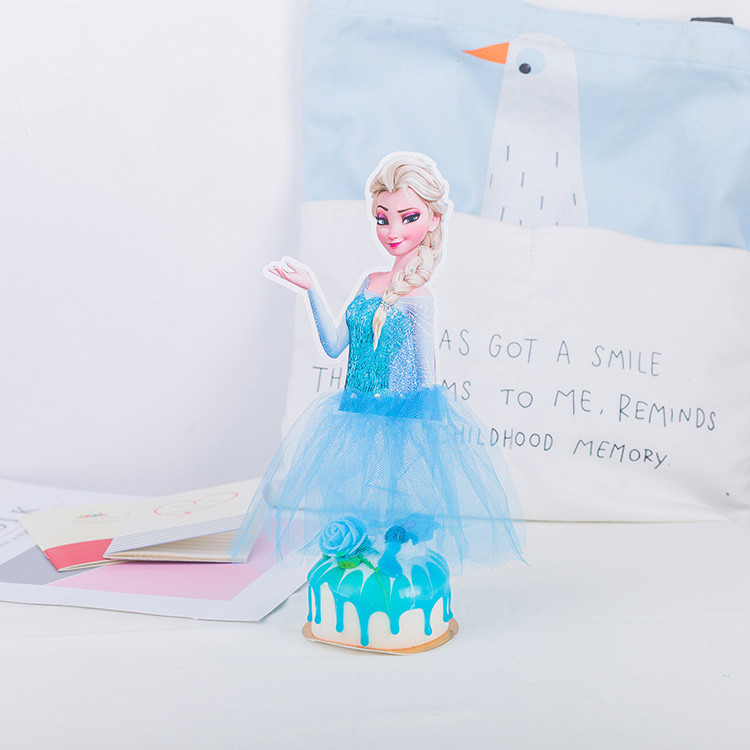 -Disney Frozen Elsa Anna princess Birthday cake topper veil girls favor ...