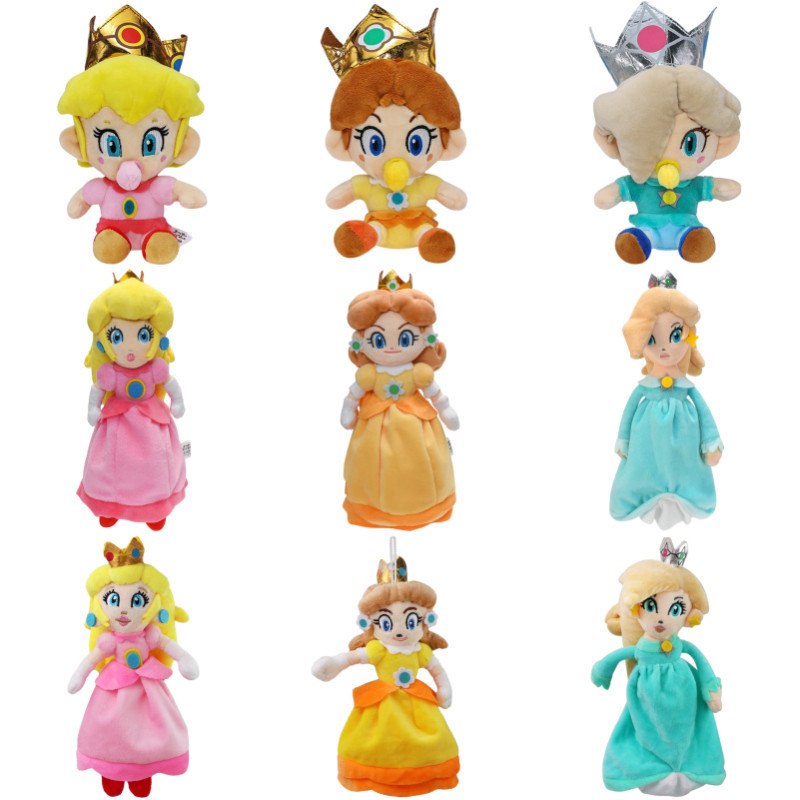 Kawaii Mario Bros Princess Peach Daisy Rosalina Soft Plush Toys Cute ...