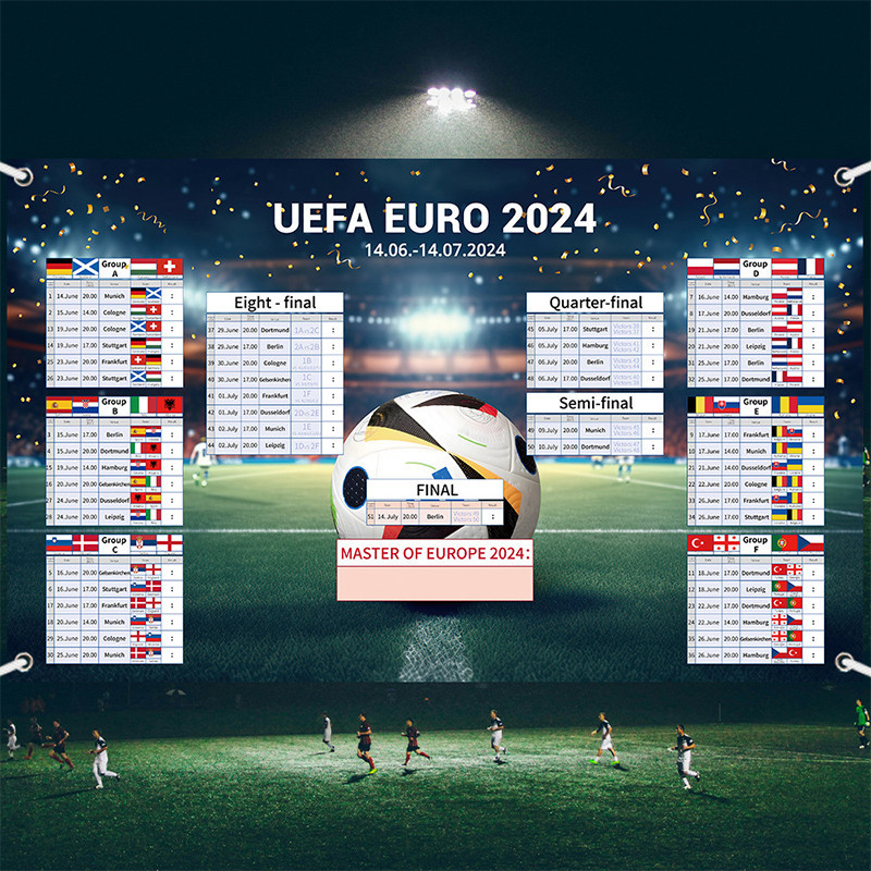 ≈2024 Euro Soccer Wall Chart Schedule Bracket Poster Germany Euro ...