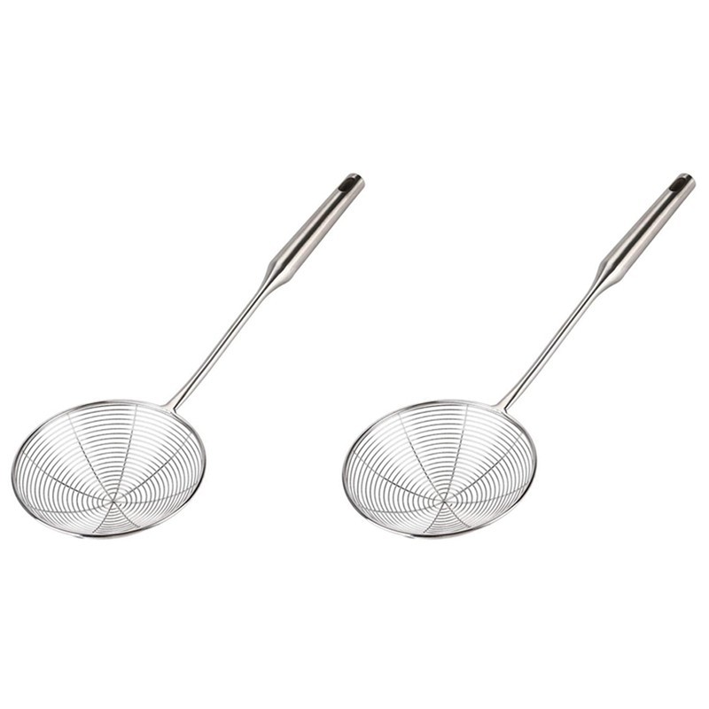 ♀2X Spider Strainer Skimmer Ladle Stainless Steel Metal Frying Basket ...