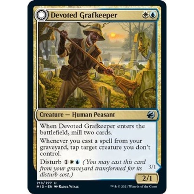 Devoted Grafkeeper // Departed Soulkeeper - Magic The Gathering (MTG ...
