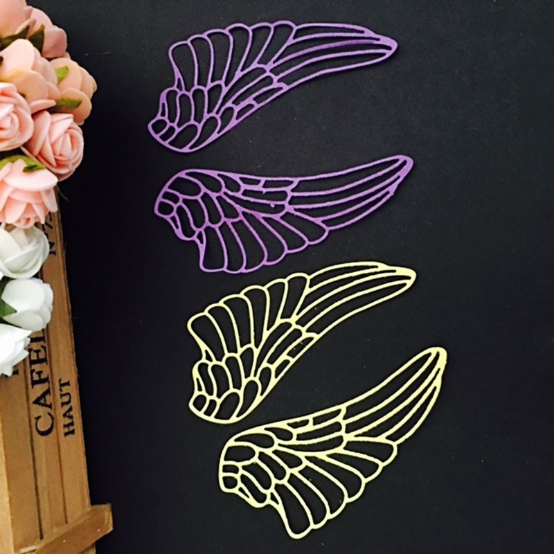 ☚Metal Wing Cutting Dies Stencil Scrapbook Moulds DIY Album Paper Card ...