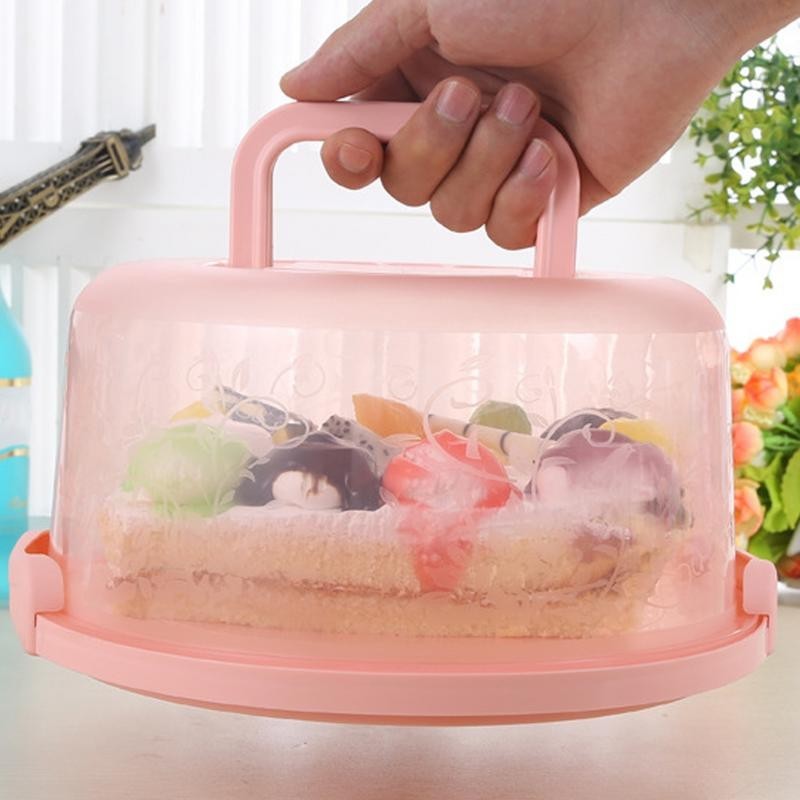 ~Portable Cake Storage Box With Cover Dust-proof Baking Pastry Cake ...