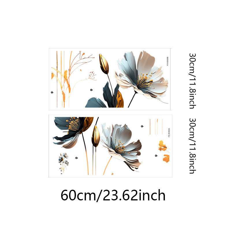 ☮Beautiful Flower Wall Sticker For Living Room Background Decor Decals ...
