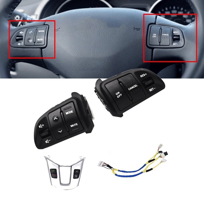 ⓛCar Steering Wheel Button Bluetooth Audio Volume Speed Cruise Control ...