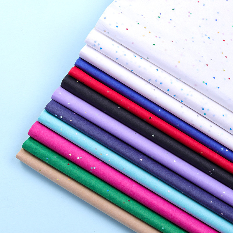 10 Sheets 50*66CM Glitter Sequins Tissue Paper DIY Handmade Craft Paper ...