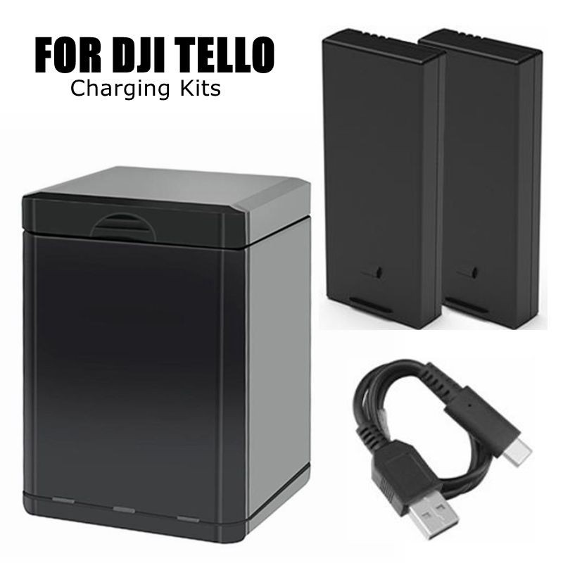 For DJI Tello Flight Battery+Tello Battery Storage Box Charger Hub ...
