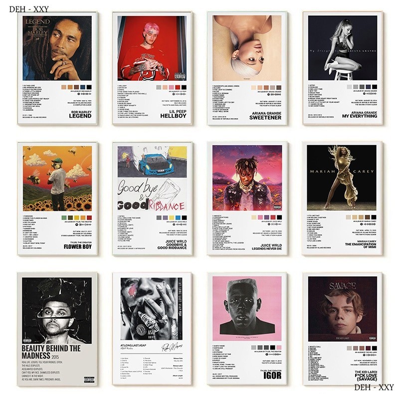 Music Album Covers Poster Gifts Juice Wrld,Tyler Hip Hop Rapper Singer ...