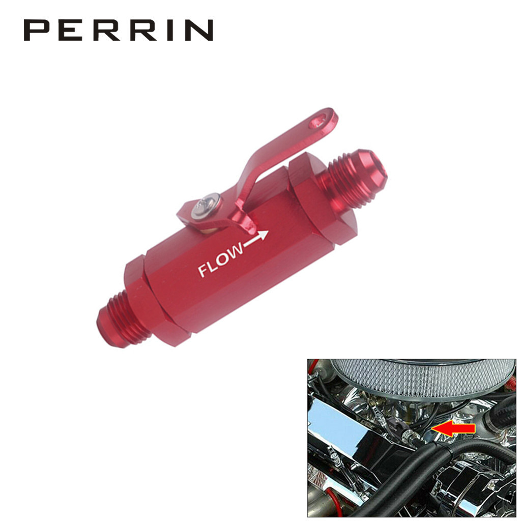 AN6 AN8 AN10 Aluminum Inline Fuel Filter Shut Off Valve Cut Off w ...