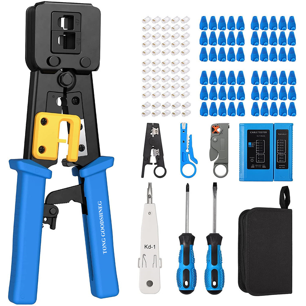 Crimping Tools Kit,Network Cable Repair Maintenance Tool Set,Cable ...