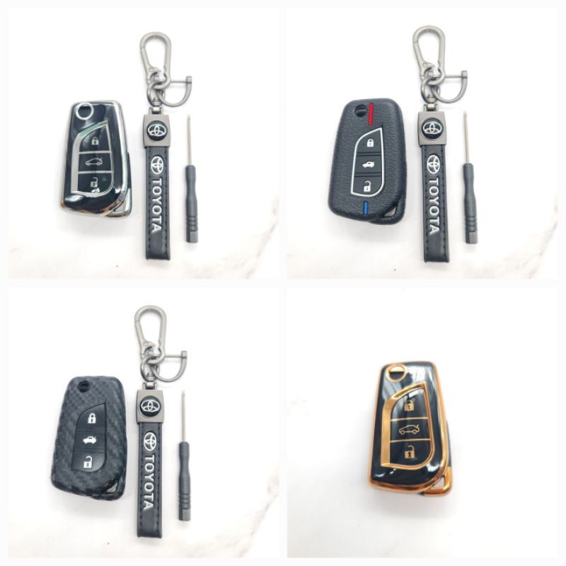 TPU car remote key cover case shell fob for toyota fortuner ALTIS REVO ...