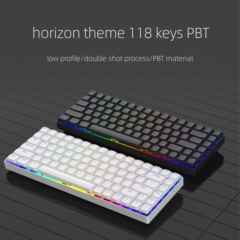 1 Set Horizon Theme Keycaps PBT Double Shot Low Profile Key Caps MX ...