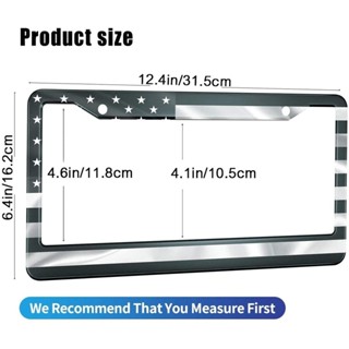 ♠American Flag License Plate Frame Patriot Sign USA Flag Shiny Metal ...